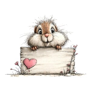 Valentine's Day Woodland Animals Clipart: Whimsical Graphics (digital ...