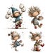 Whimsical Christmas Elf Clipart Bundle: Cute Festive Graphics (digital ...