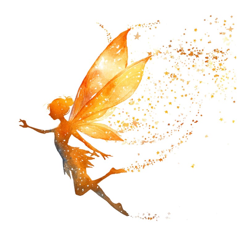 Abstract Fairy Clipart: Dusting Fairy Png Graphics (digital Download ...