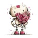 Robot Digital Valentine's Day Clipart: Whimsical Love Graphics (digital ...