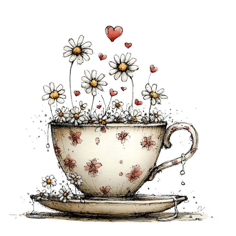Whimsical Flowers Spring Clipart: Floral Graphics (digital Download ...
