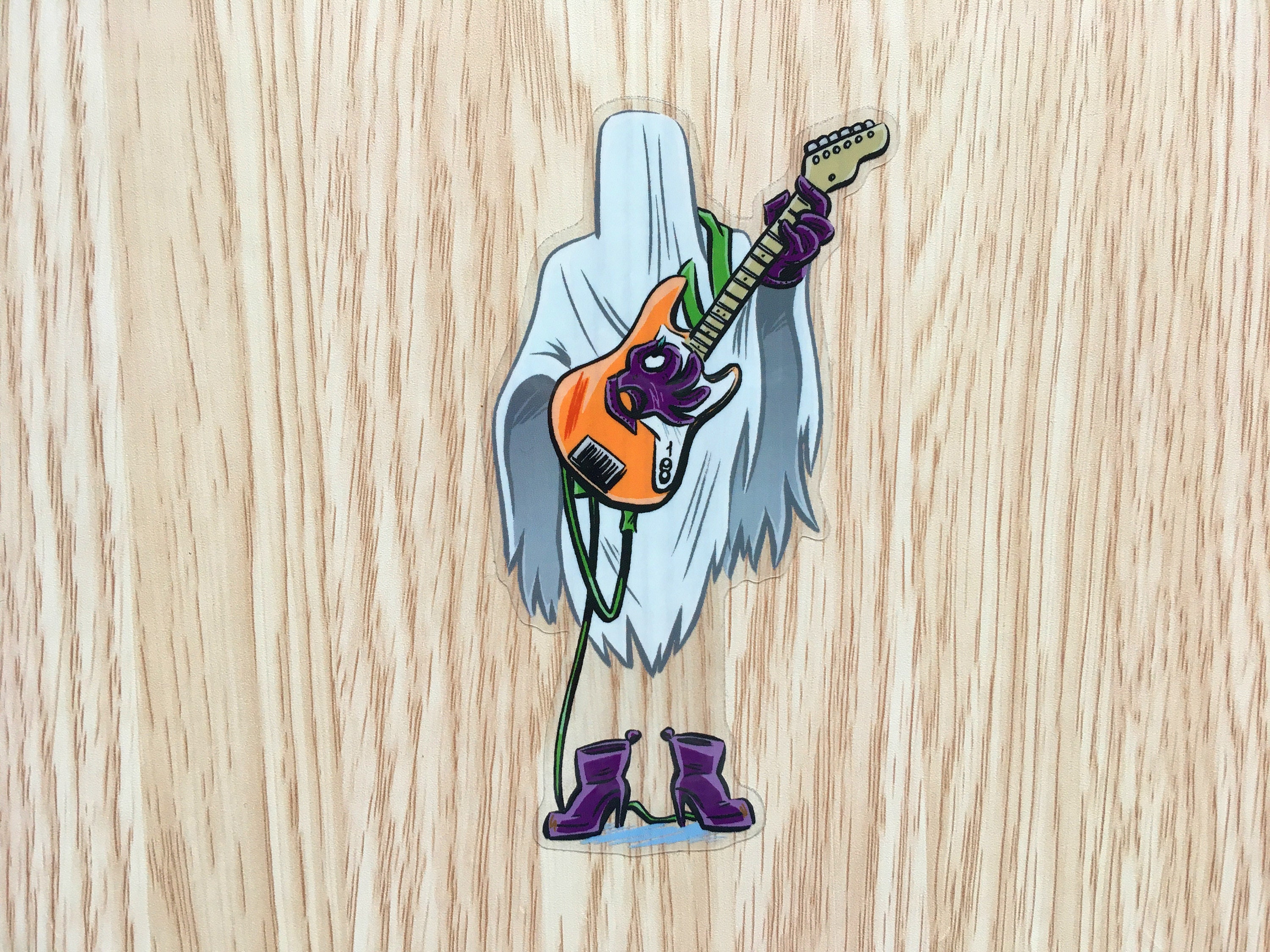Transparent Ghost Guitarist Sticker - Etsy