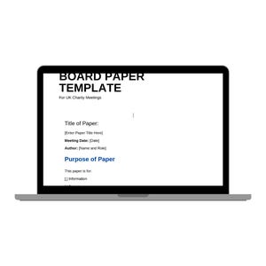 Editable Charity Board Paper Template (UK Format) – Essential for Non ...