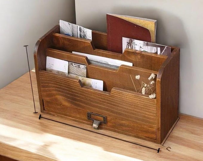 Vintage 1970’s Faux Wood, Lithographed Metal Porta File, Storage Box - Etsy