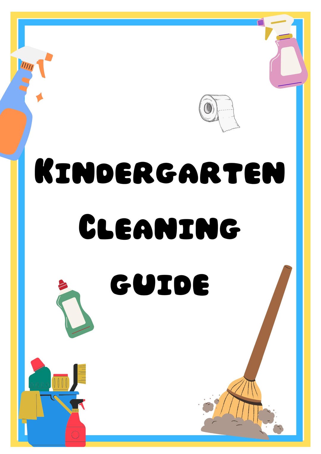 Editable Kindergarten Cleaning Guide | Multi-page Classroom Cleaning ...