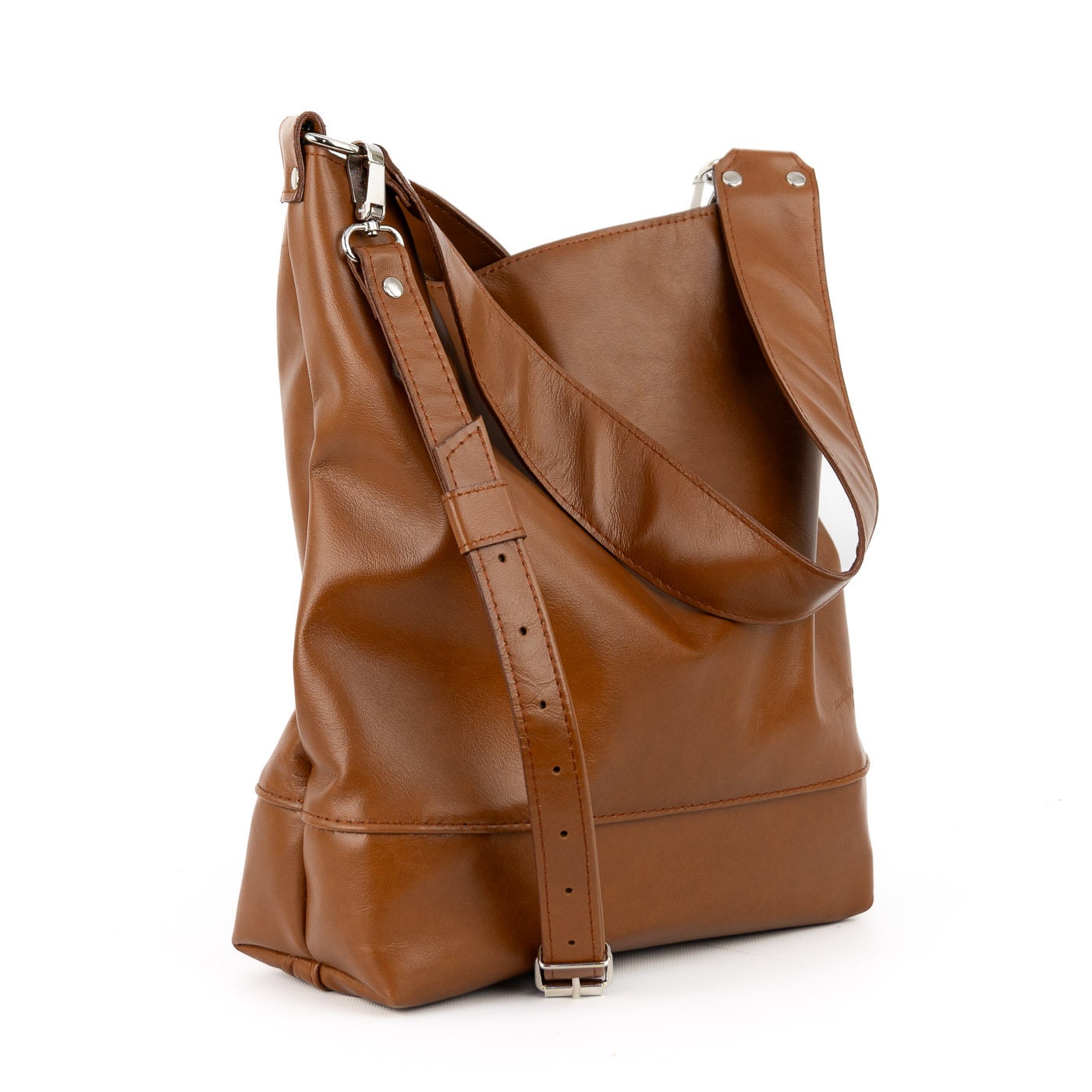 Hobo Leather Tote Bag Lana Style - Shoulder and Cross-body Shopper Tote ...