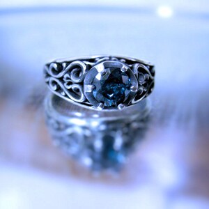 Deep Blue Diamond .80ct Round Brilliant Fancy Color Unisex Sterling ...