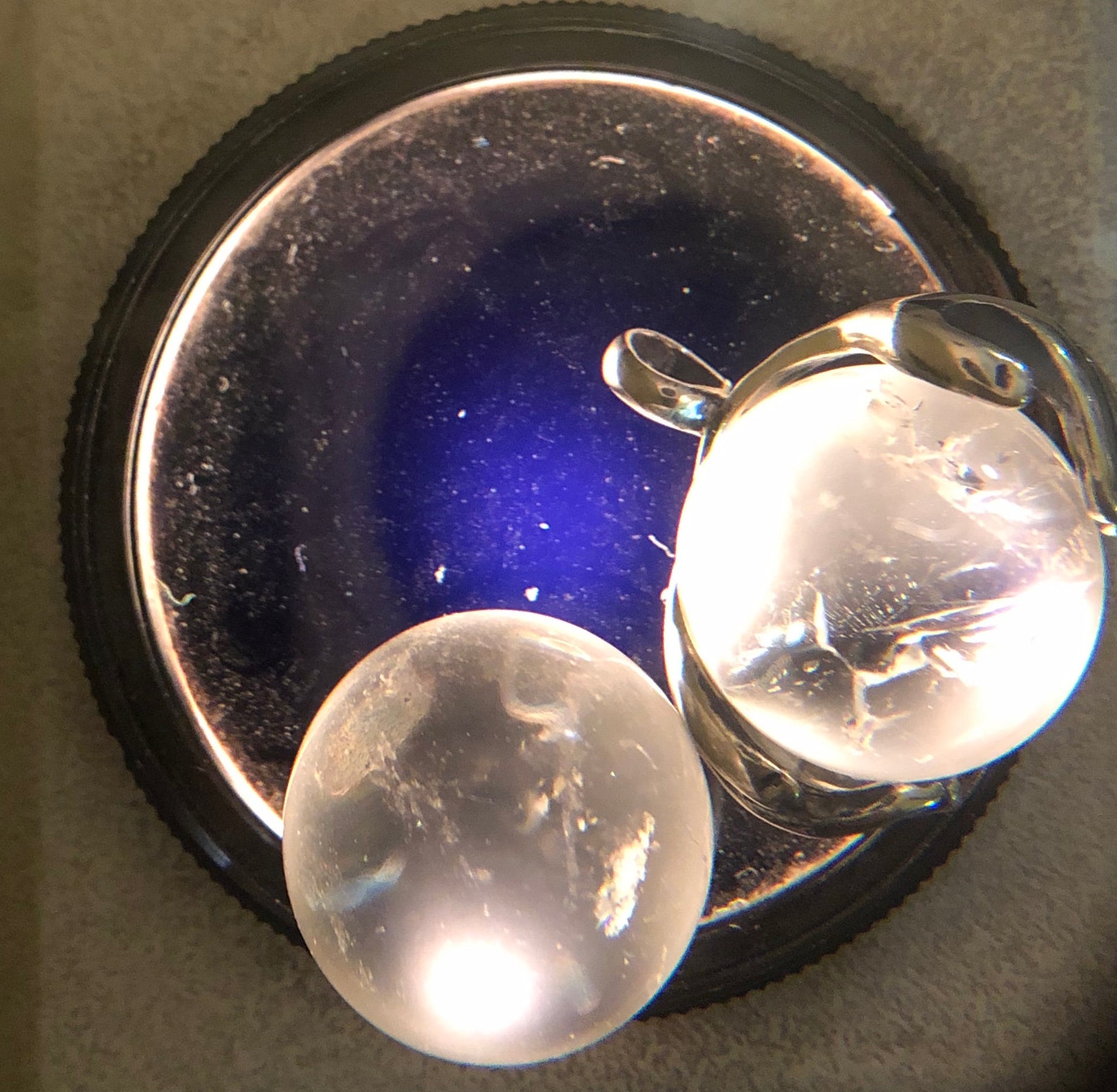 Zoltar Fortune Teller Crystal Ball Pendant Necklace Clear Rock Quartz ...