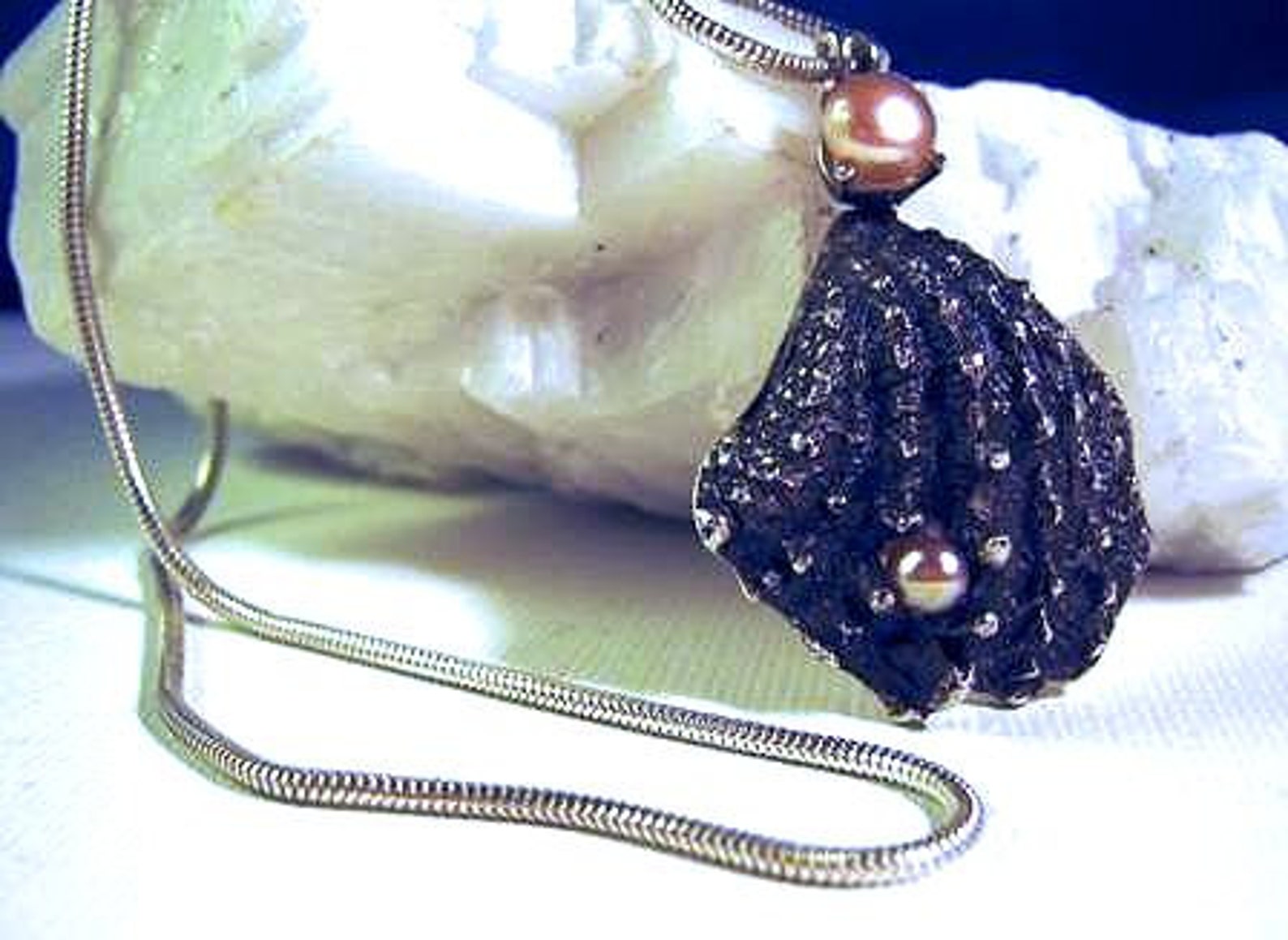 PMC Fine Silver Precious Metal Spiny Jewel Box Shell Pendant - Etsy