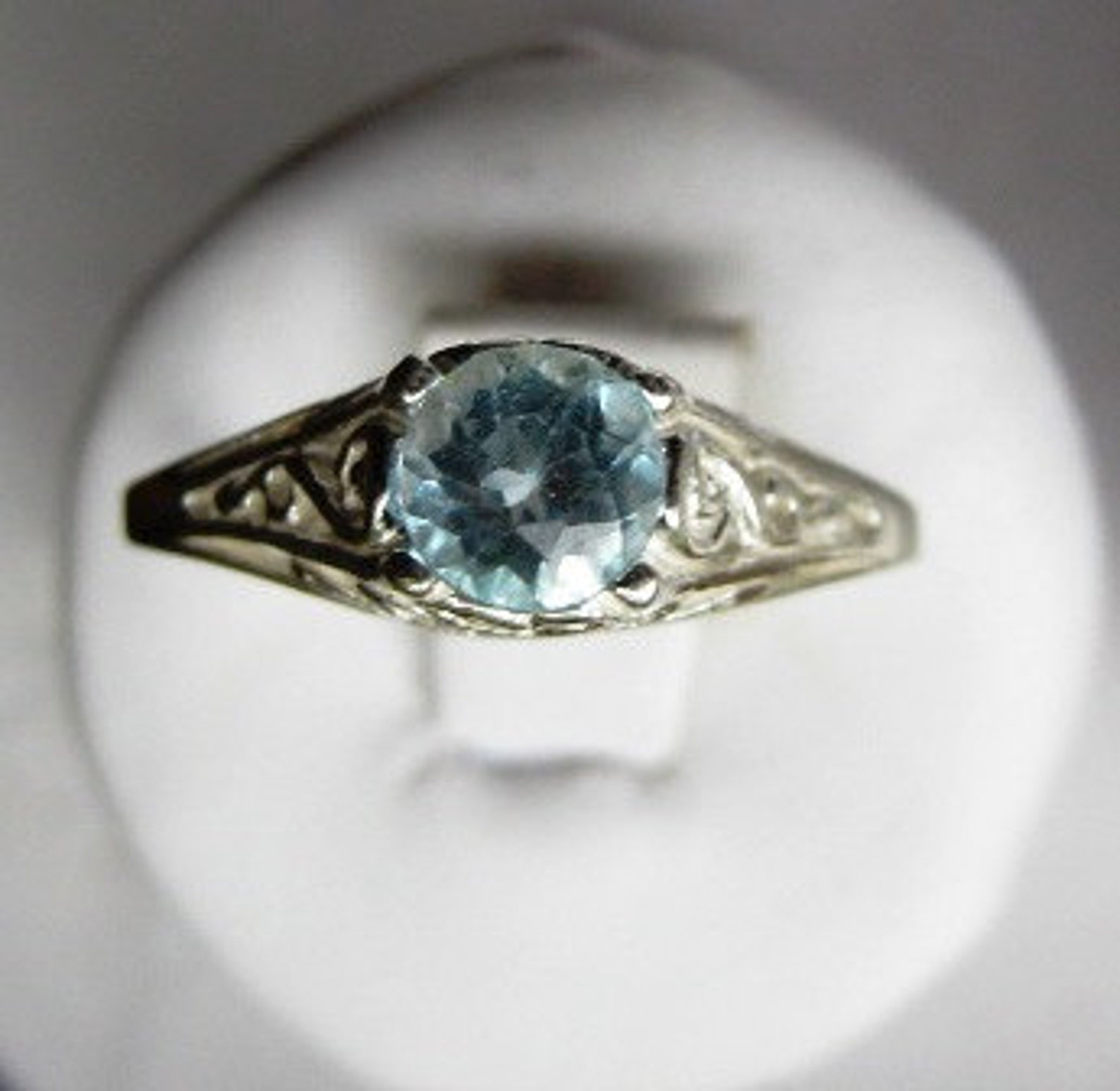 Birthstone Sterling Silver Filigree Ring Handmade Purple - Etsy