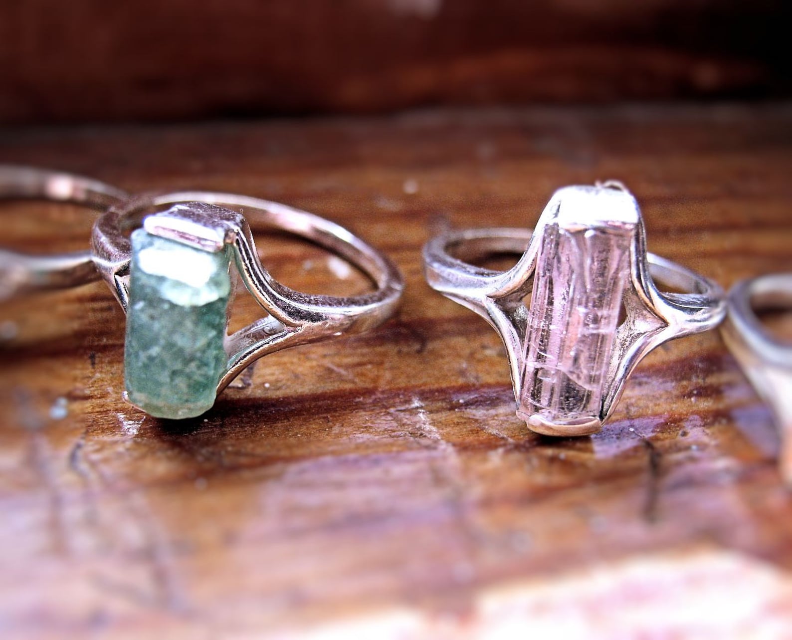 Genuine Raw Peach Topaz Crystal Specimen Ring Sterling Silver - Etsy