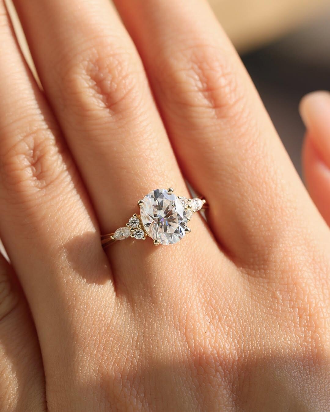 2 Ct Moissanite 14k Yellow Gold Diamond Ring - Etsy