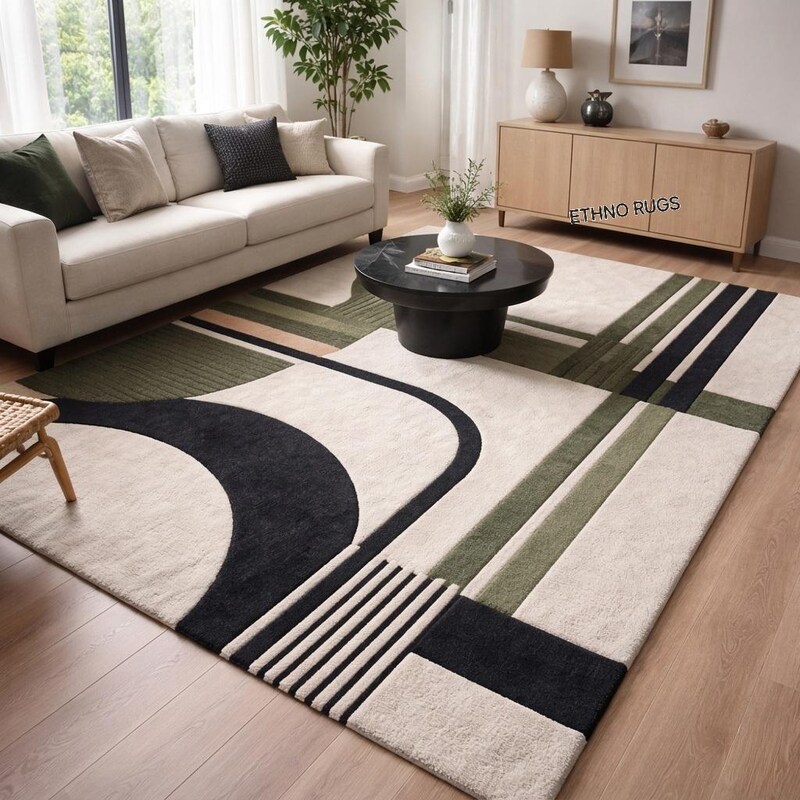 Charcoal Abstract Area Rugs - Etsy