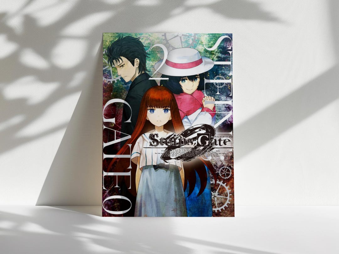 Steins Gate Poster, Steins;gate Anime Wall Art, Okabe Rintarou Kurisu ...