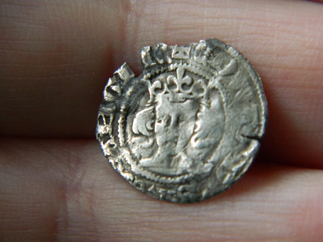 Unresearched Medieval Hammered Silver Long Cross Penny Coin a Metal ...