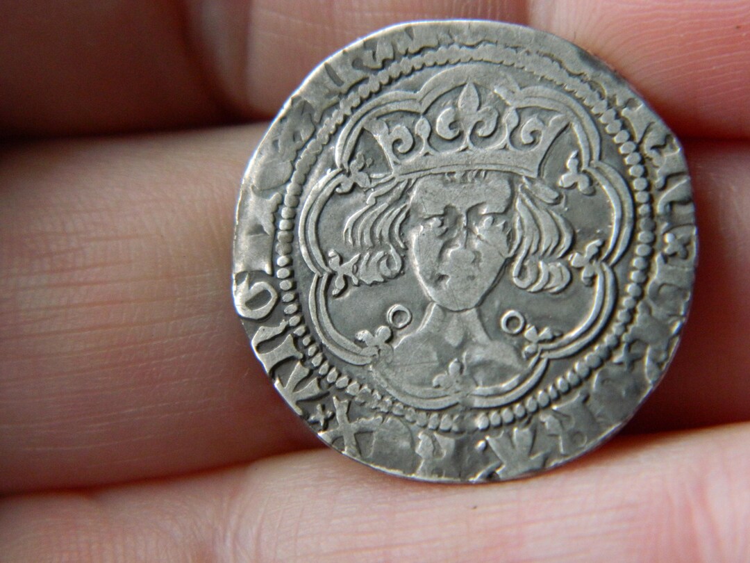 Large Medieval Hammered Silver Long Cross Groat Coin King Henry 6th ...