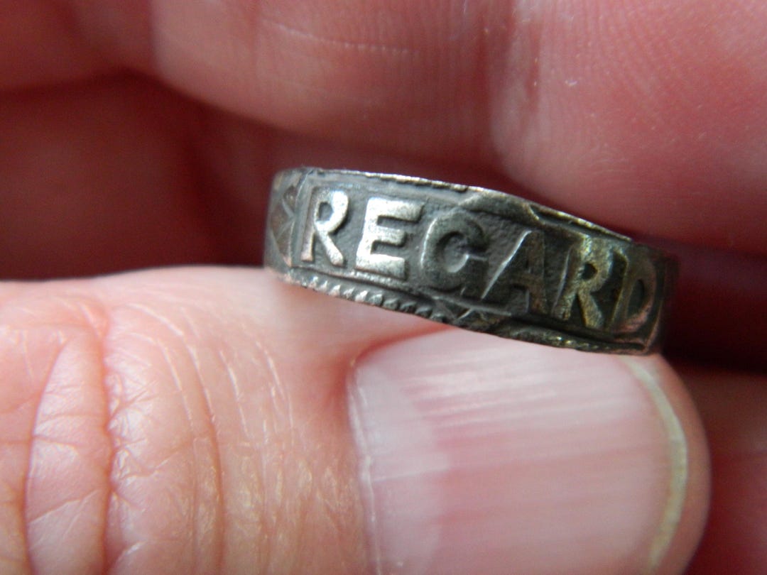 Antique Hallmarked Silver REGARD Ring Metal Detecting / Detector Find ...