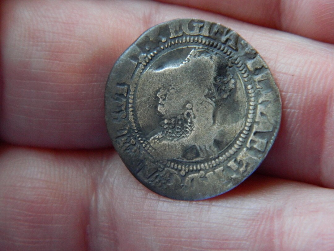 Queen Elizabeth 1st Hammered Silver Coin Dating From 16th Century Metal ...