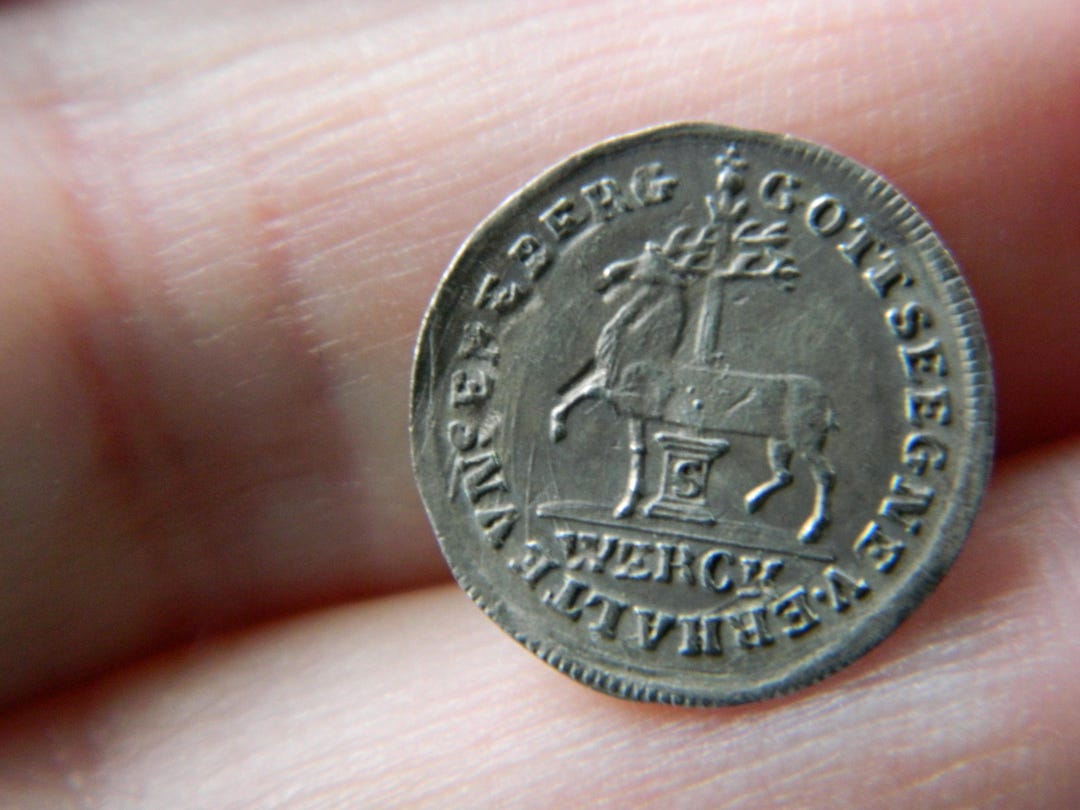 Small Post Medieval Silver Coin / Token Depicting a Stag ? Metal ...