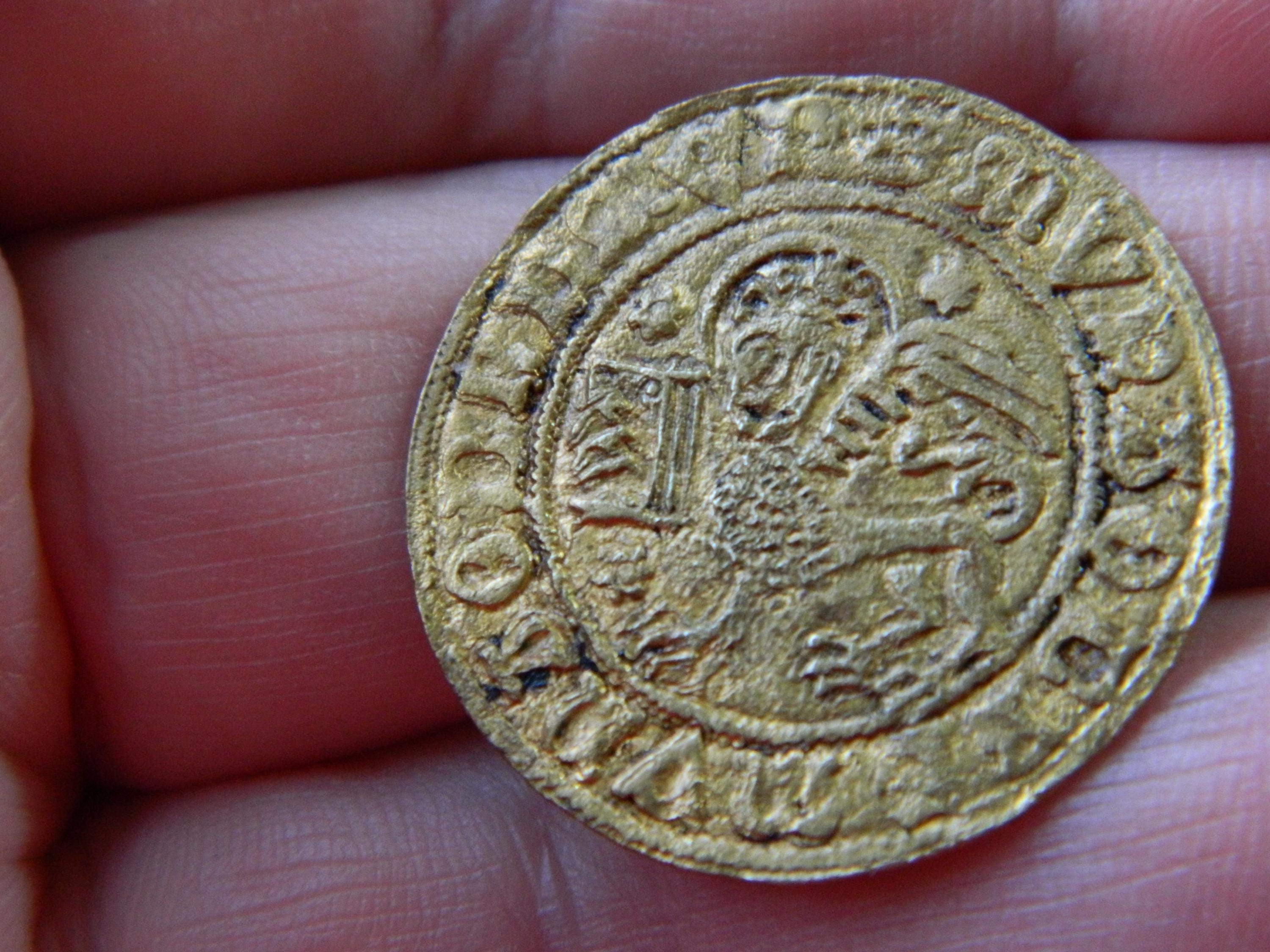 Rare Medieval Bronze Jetton of St Mark ( Lion Holding Bible ) a ...