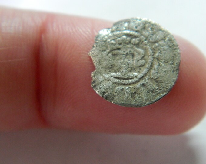 Small Unresearched Medieval Hammered Silver Long Cross Halfpenny Coin a ...