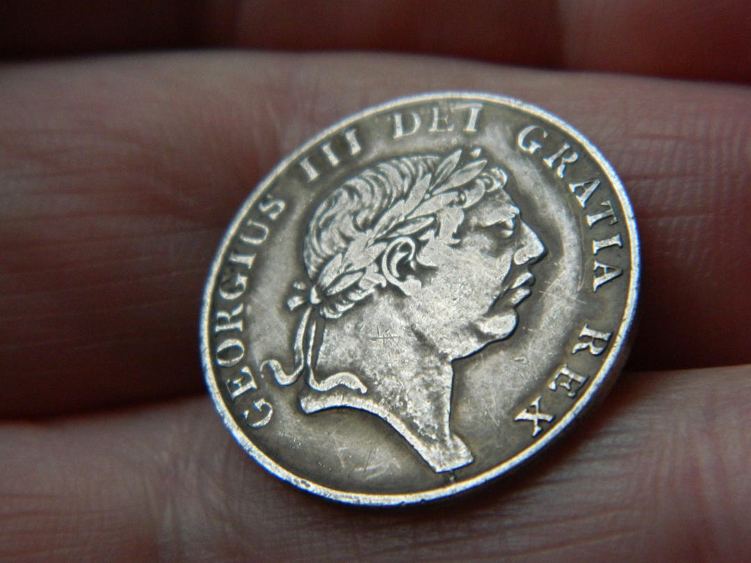 Authentic Vintage King George Silver 3rd Irish Ten Pence Bank Token ...