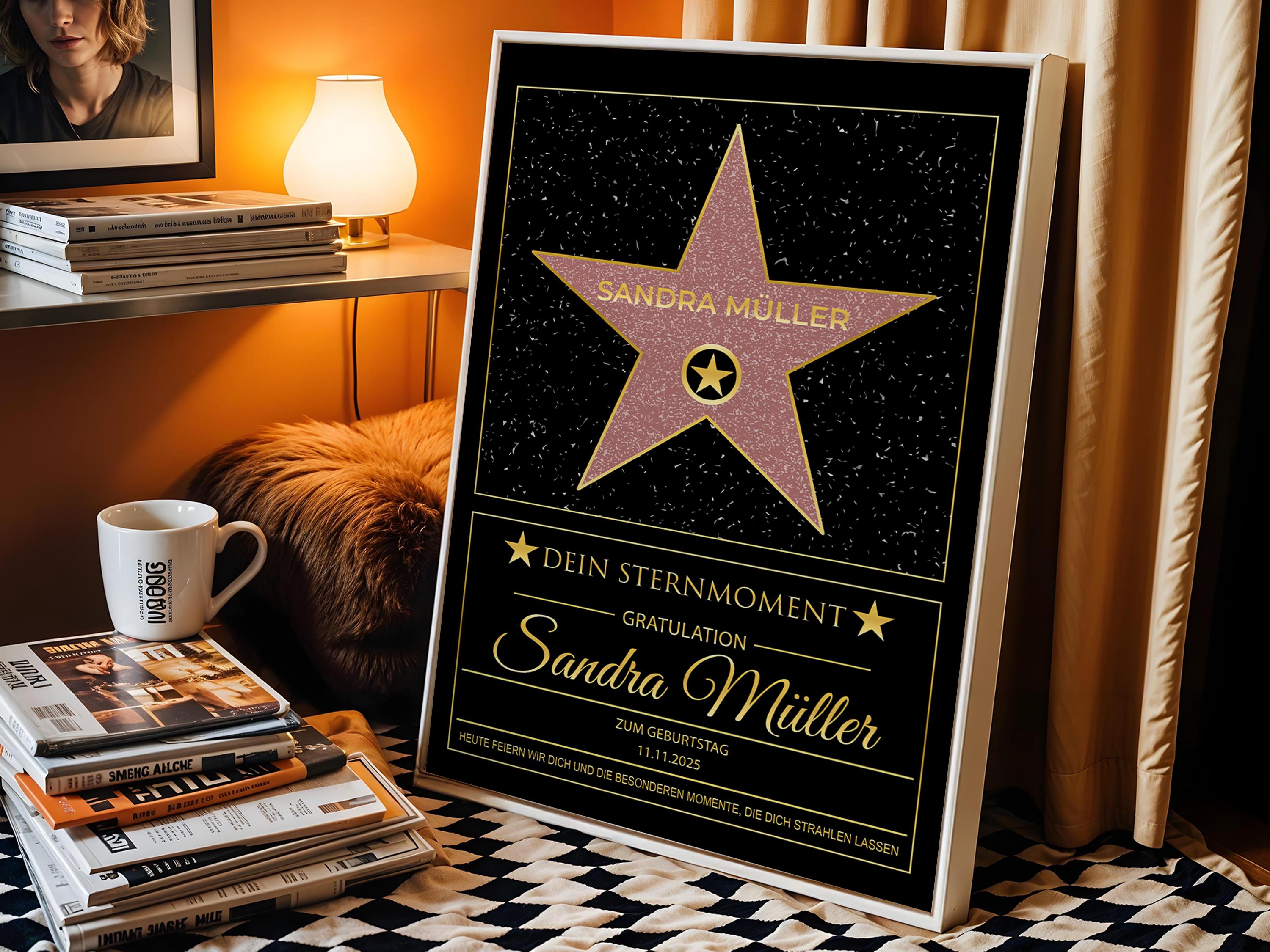 Personalized Hollywood Star Plaque • Custom Name Wall Art • Birthday ...