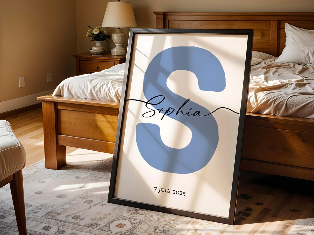 Personalized Birth Date Poster: Minimalist Nursery Decor, Custom Baby ...