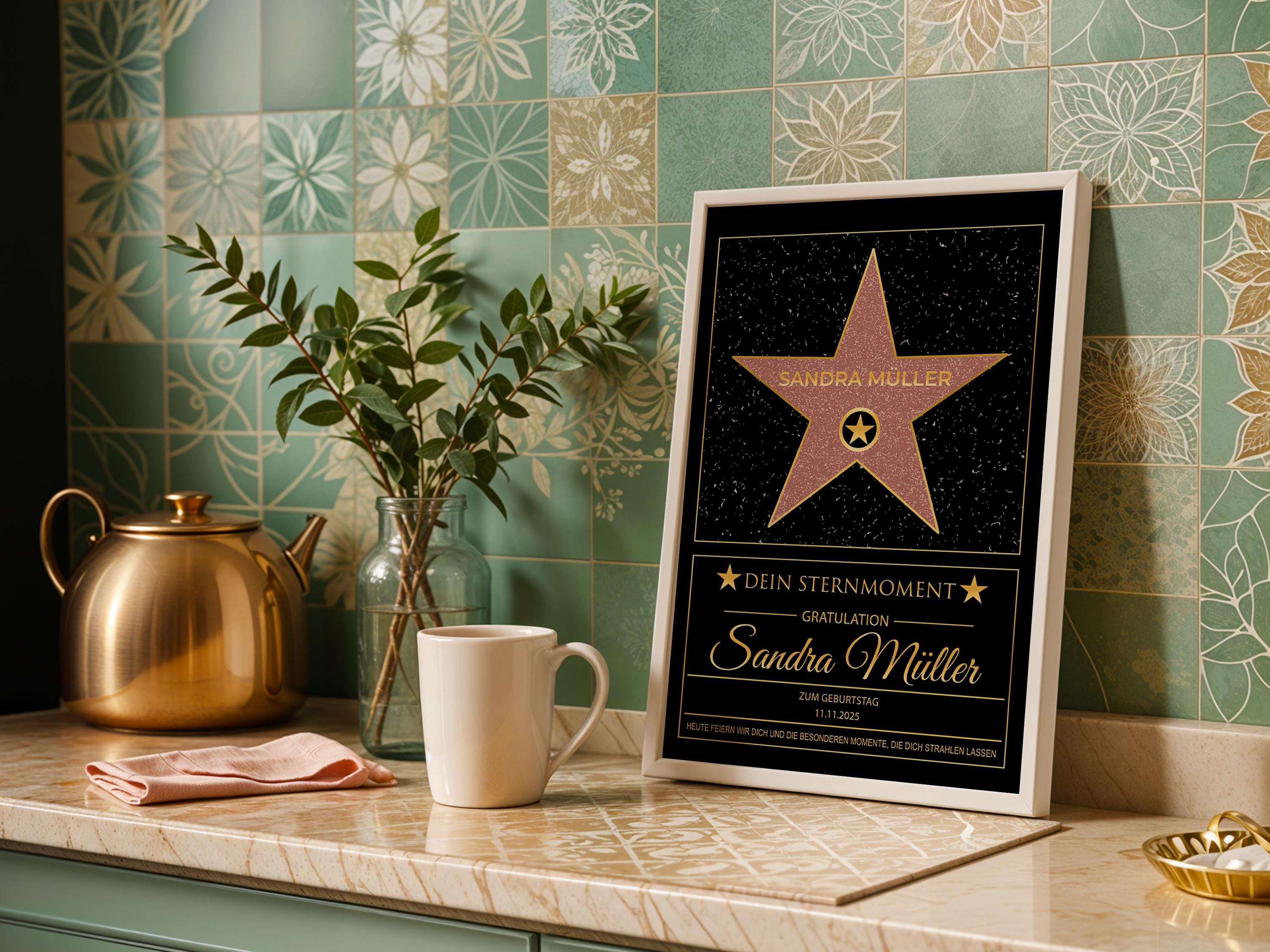 Personalized Hollywood Star Plaque • Custom Name Wall Art • Birthday ...