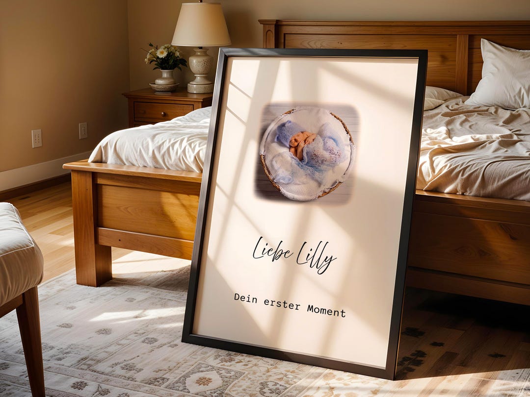 Personalized Baby Photo Print: Custom Newborn Nursery Wall Art (PDF ...