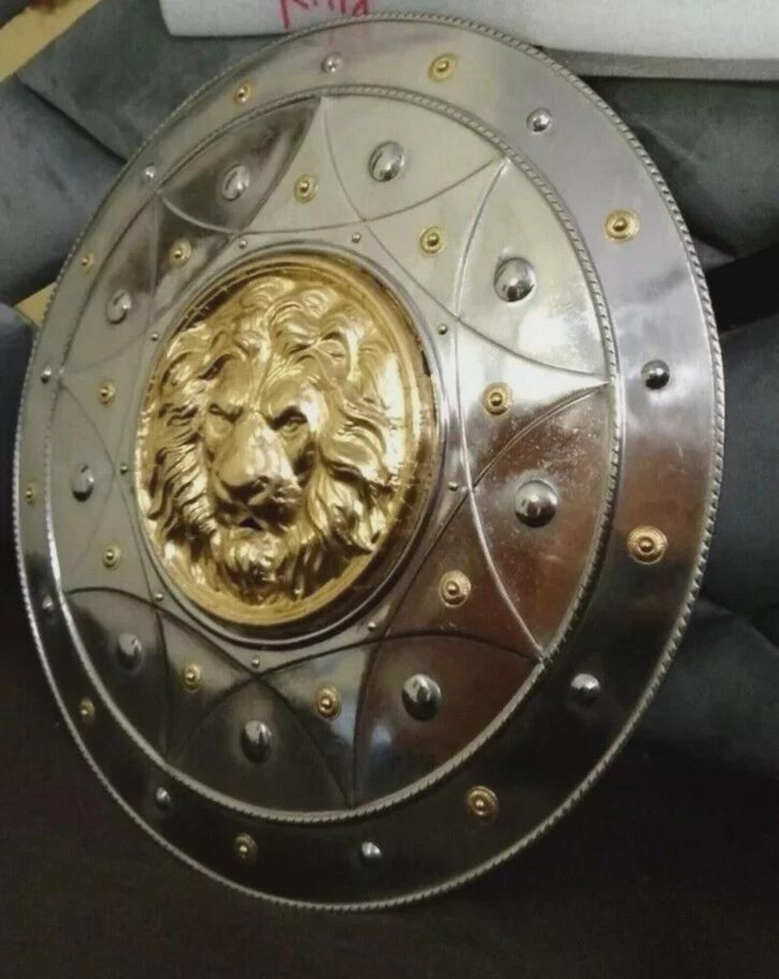22 Inch Medieval Lion Shield – Knight Round Battle Replica for LARP ...