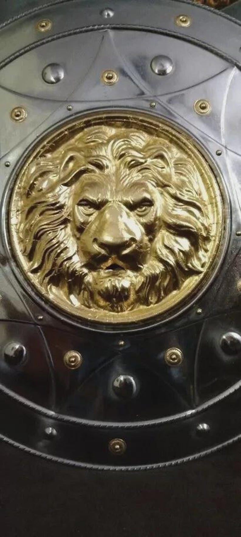22 Inch Medieval Lion Shield – Knight Round Battle Replica for LARP ...