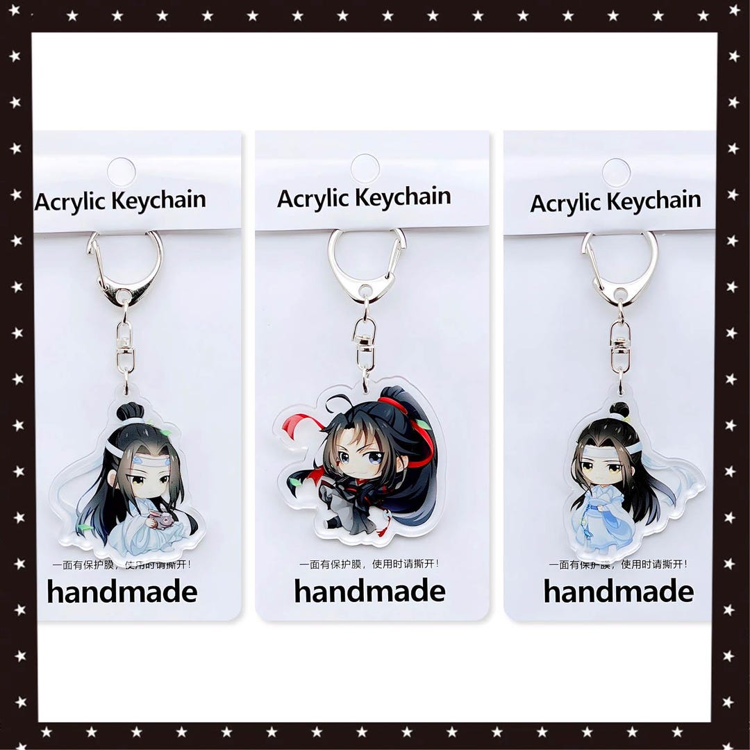 Wangxian Couple Keychain, MDZS Acrylic Charm, Lan Zhan Wei Ying, BL ...