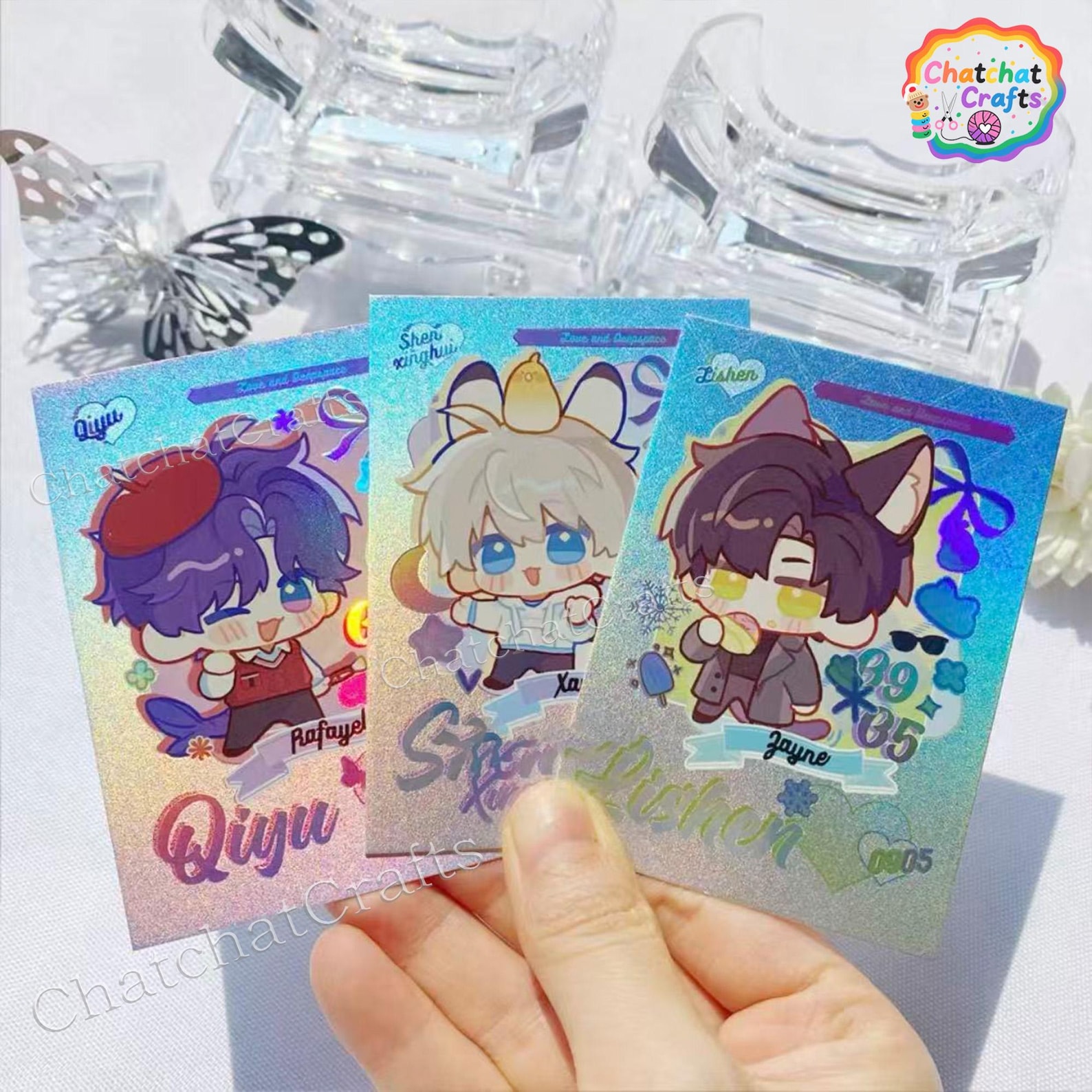 Love and Deepspace Foil Photocards,xavier Zayne Rafayel Sylus Caleb ...