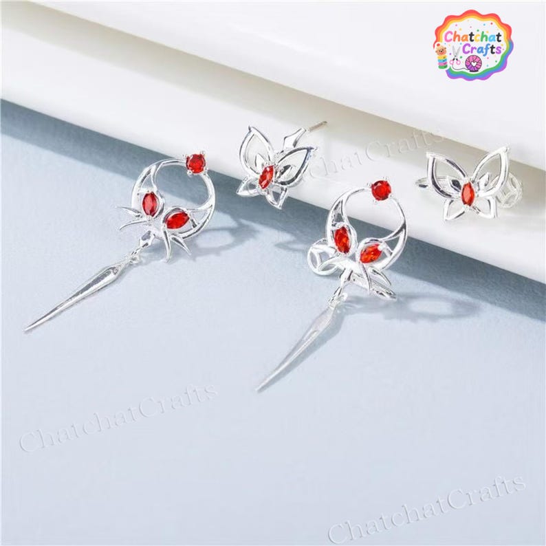 Heaven Official's Blessing Butterfly Earrings, TGCF Earrings ,xie Lian ...