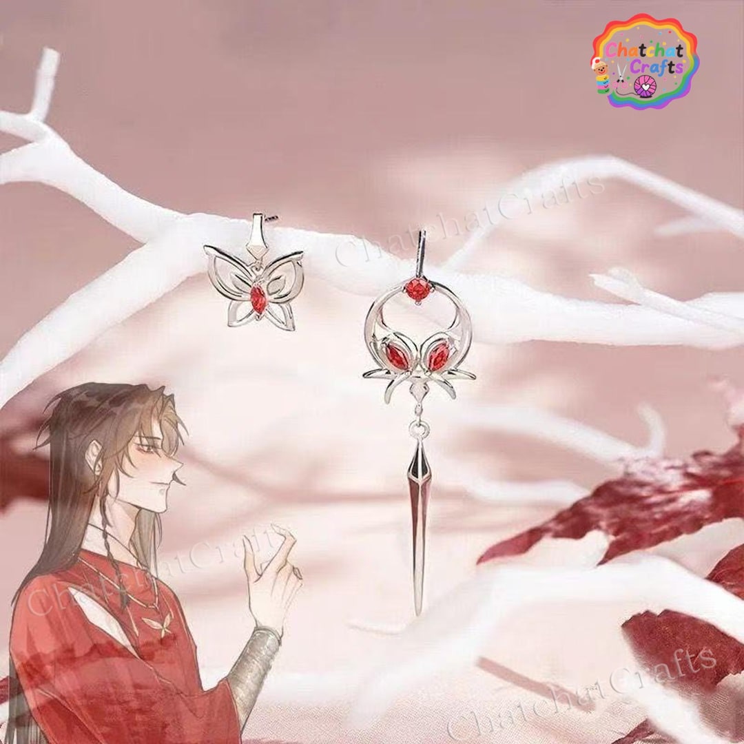 Heaven Official's Blessing Butterfly Earrings, TGCF Earrings ,xie Lian ...