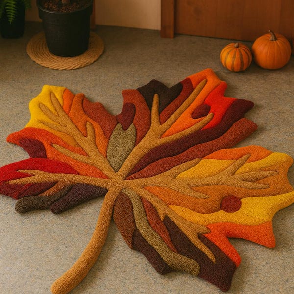 Leaf Rug - Etsy