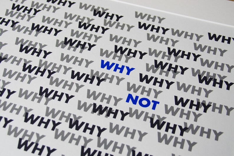 Why Not Handprinted Screenprinted - Etsy