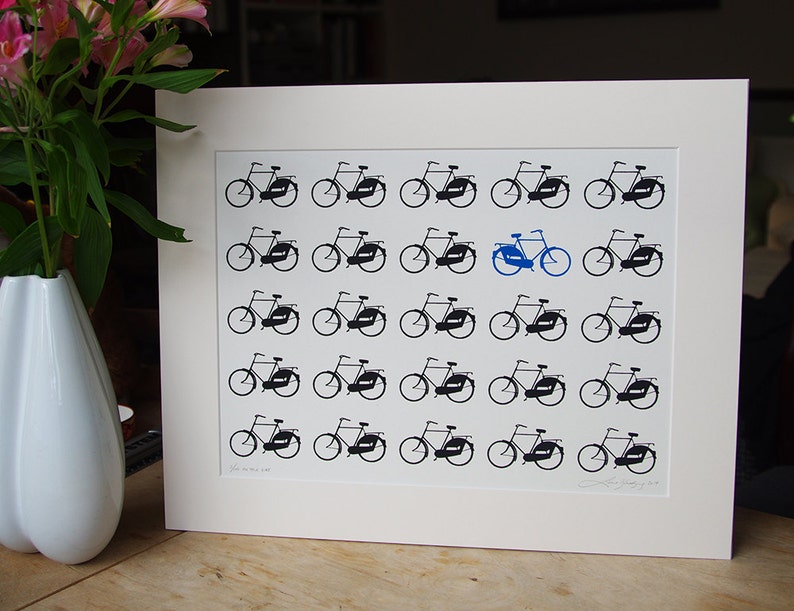 On Your Bike Handprinted Screen Print - Etsy