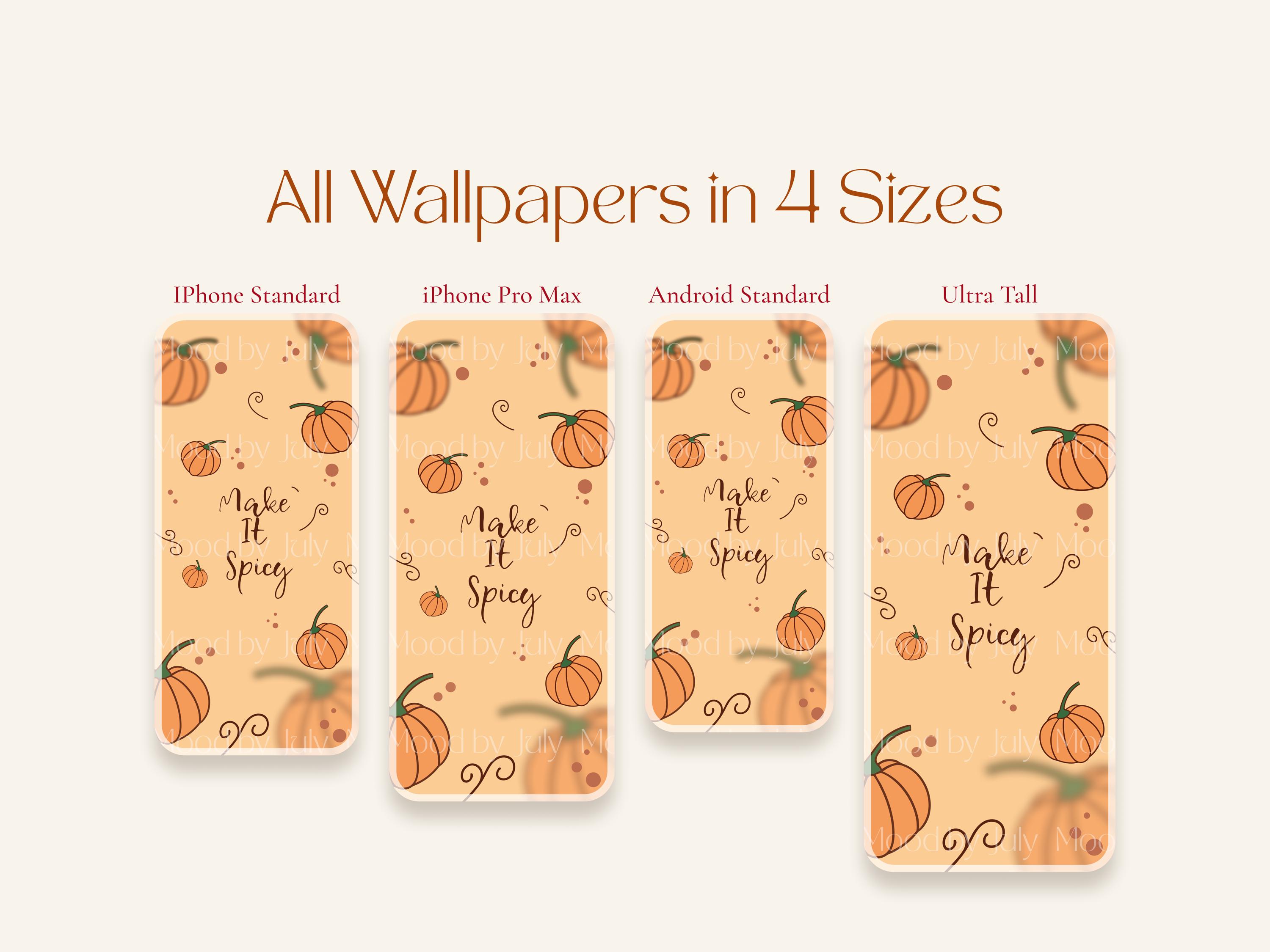 Cozy Fall Phone Wallpaper: Pumpkin, Cinnamon, Plaid (digital Download ...