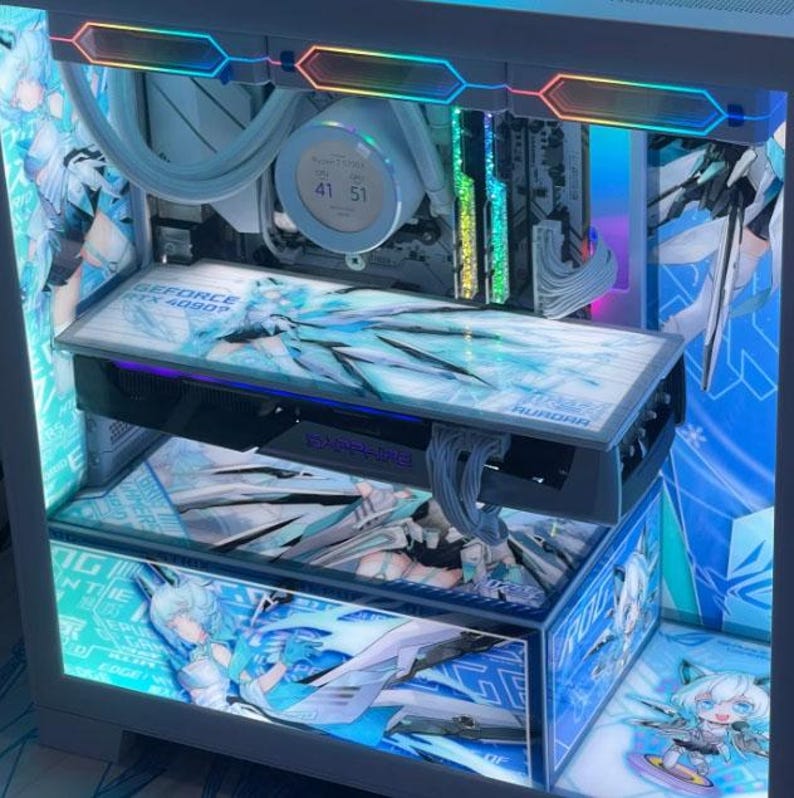 Custom Picture Rgb Light Board Gaming PC Case, ARGB Gpu Backplate, GPU ...