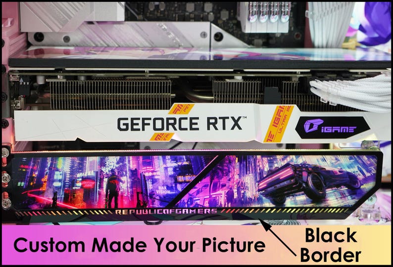Custom Picture Horizontal GPU Bracket ARGB GPU Side Panel Graphics Card ...