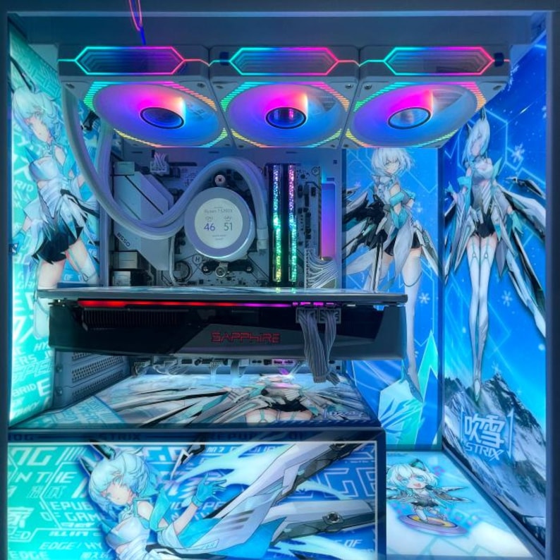 Custom Picture Gaming PC Rgb Light Board Case, ARGB Gpu Backplate, GPU ...