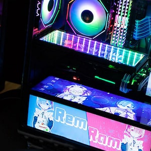 Custom ARGB GPU Backplate, PC Case Light Board, Anime Graphic Card ...