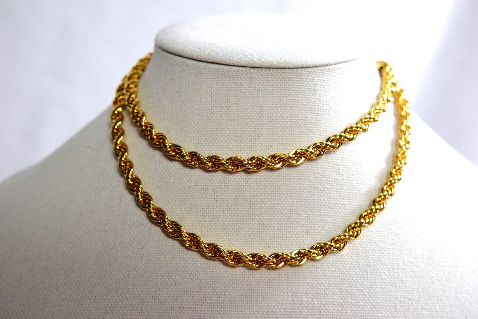 1970's Napier Gold Tone Rope Chain 30 | Etsy