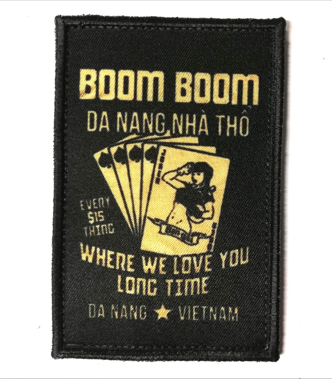 MORALE Patch 5x8 Cm "boom BOOM Da Nang" Embroidery Printing Design Fun ...