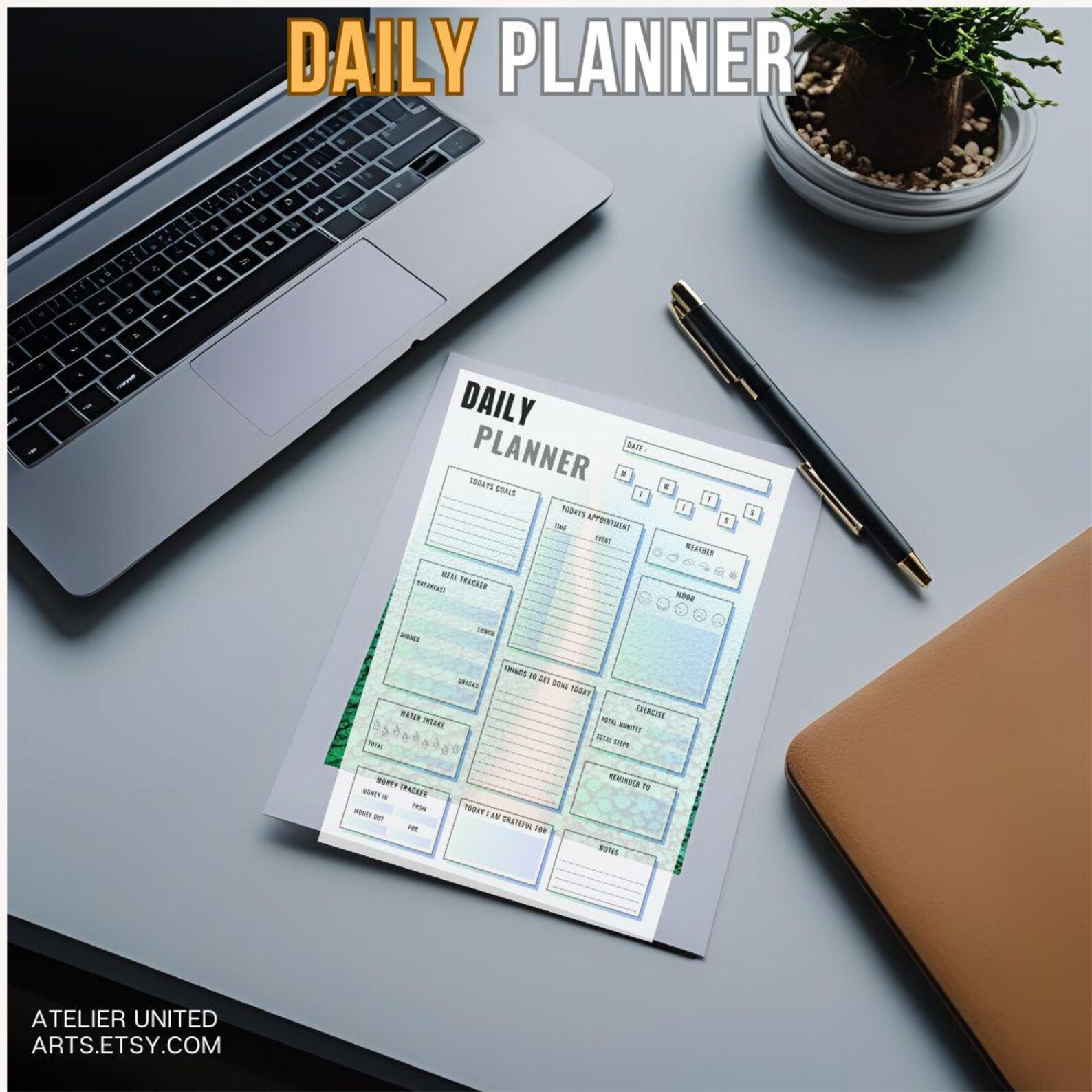 Daily Planner Printable, Digital PDF - Etsy