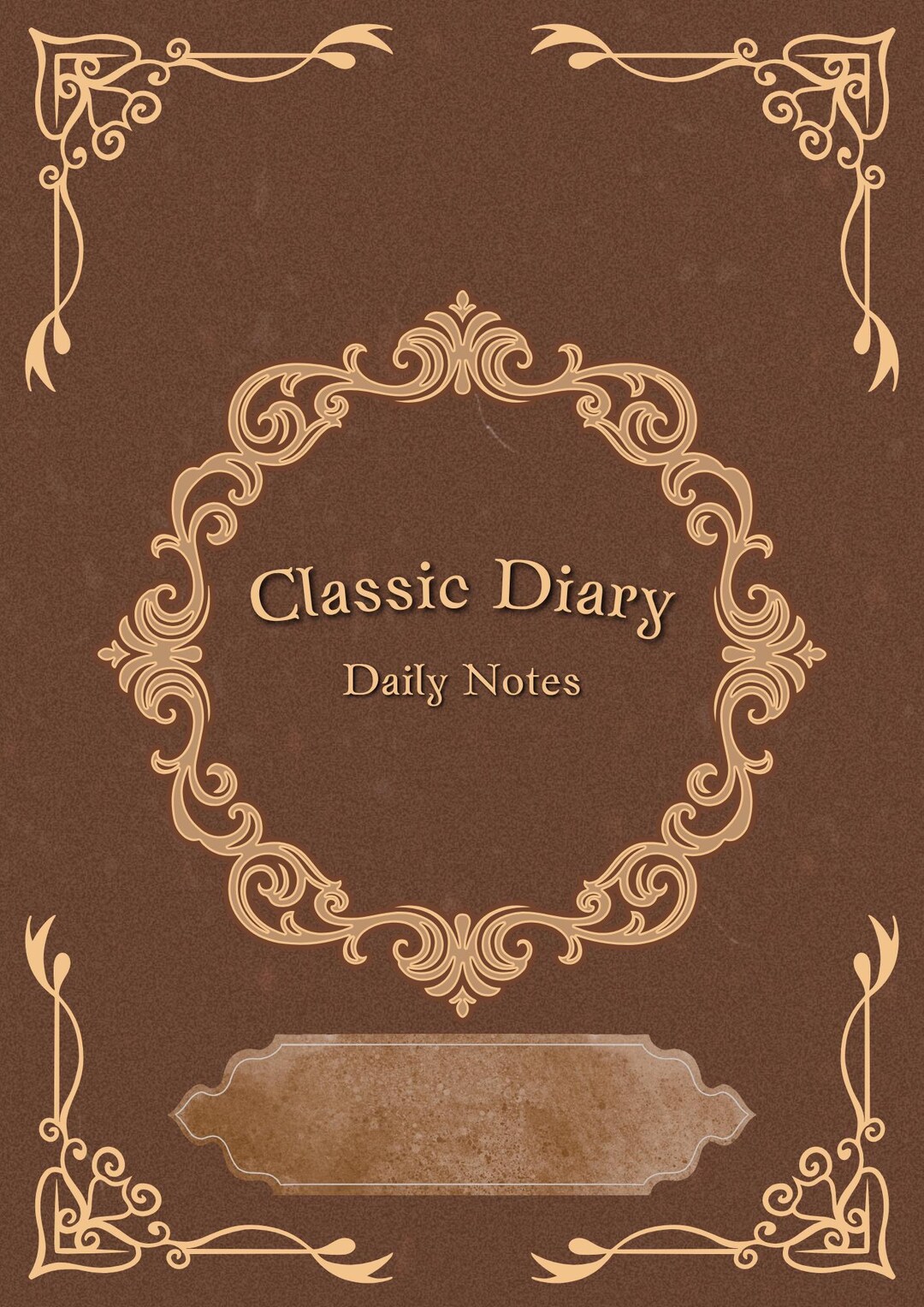 Diary (classic) Digital Daily Notes A4 Size PDF - Etsy