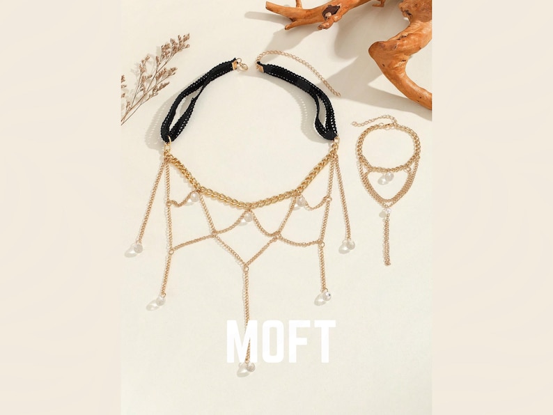 Crystal Gold Body Chain Set, Thigh & Hand Jewelry, Adjustable - Etsy