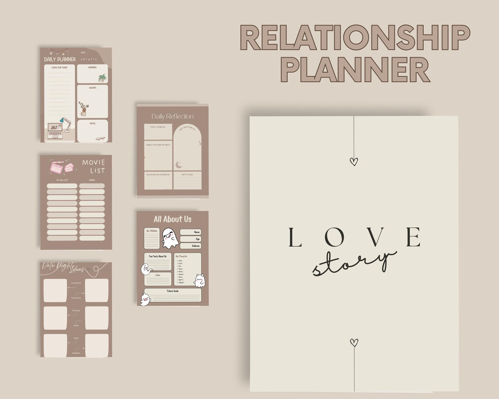 Couple Planner, Couple Journal, Relationship Planner, Relationship ...